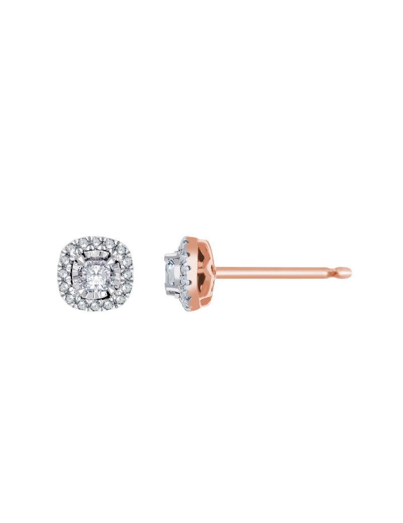 Pendientes Dormilonas Diamantes con Orla 0,35 ct · Joyería Marga Mira
